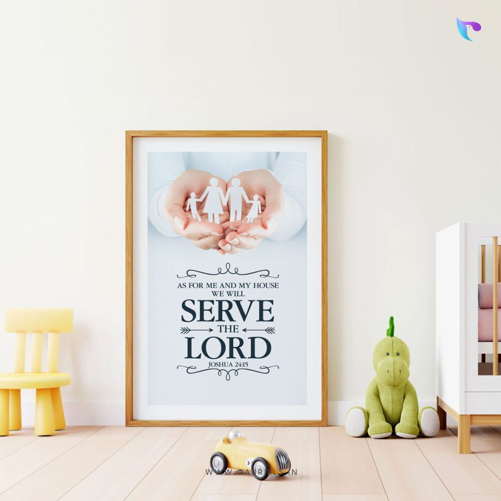 As for Me and My House Bible Verse Frame Christian Decor
